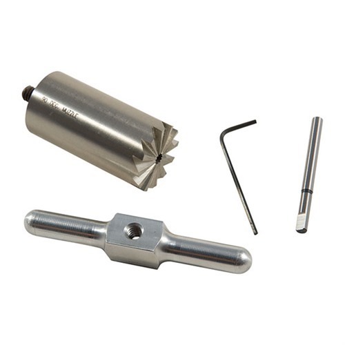 FACING BROWNELLS 90° CUTTER & STEEL PILOT FITS .17 HMR MUZZLE (.166 ...